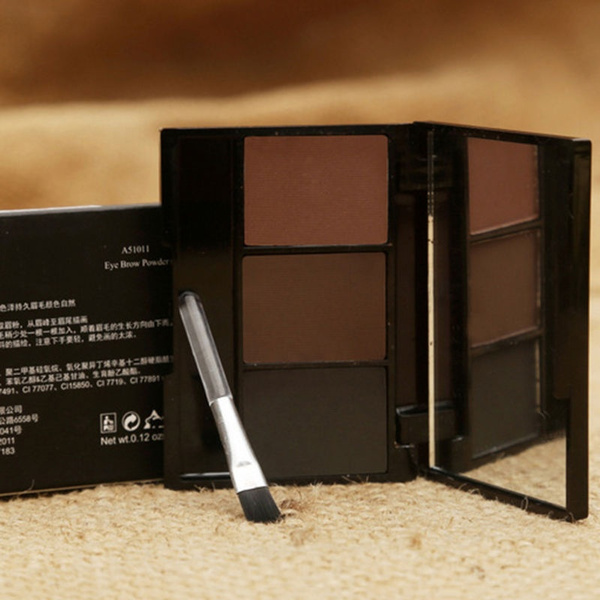 3 Colors Eye brow Powder Palette With Mirror Shading Makeup Kit | Wish