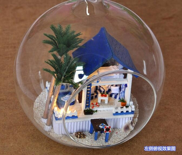 Novelty DIY House Glass Ball Flying Cabin Toy,Pixar Film Up Model With ...