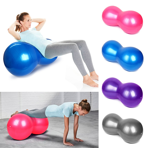 Anti-Burst Peanut Yoga Ball Fitness Yoga Ball Peanut Capsule Exercise ...