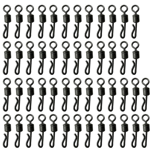 50/100pcs Fishing Ball Bearing Swivel Coastlock Snap Fishing Line ...