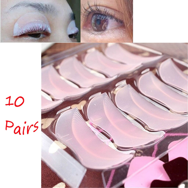 10 Pairs silicone eyelash permanent Perm Curler Lifting Fake Eyelash ...
