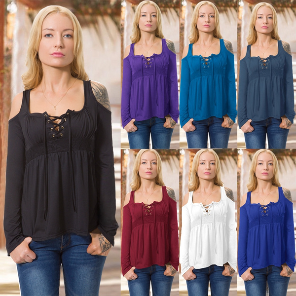 6 Colors Ladies Cross V-neck Strapless Tops Lace Stitching Bandage T ...