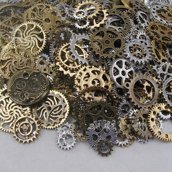 50g Watch Parts Steampunk Altered Art Crafts Cyberpunk Cogs Gears | Wish
