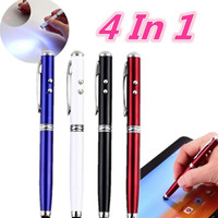 4 in 1 1Pc Capacitive Touch Stylus Ball Pen Laser Pointer Led Light For ...