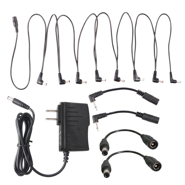 US 9V Guitar Effect Pedal Power Supply Combo Multi-Plug Cable Adapter ...
