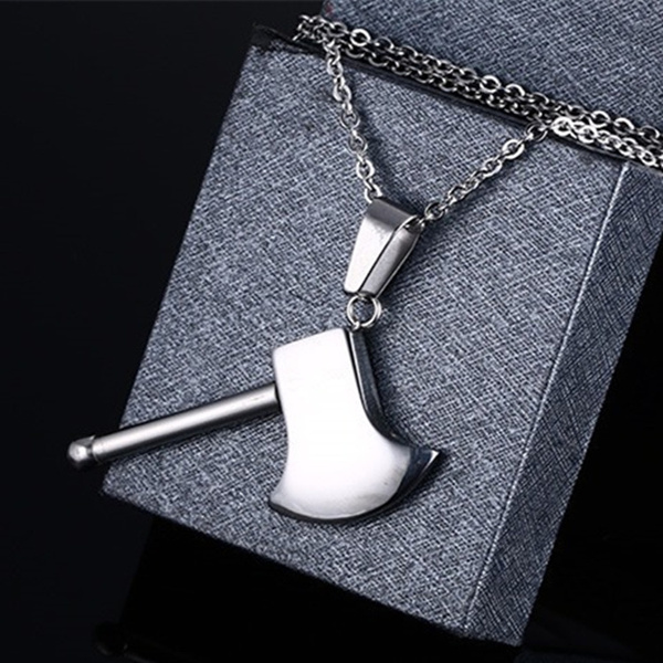 NOVE JEWELRY steampunk creative gothic hatchet axe shape pendant 316L ...