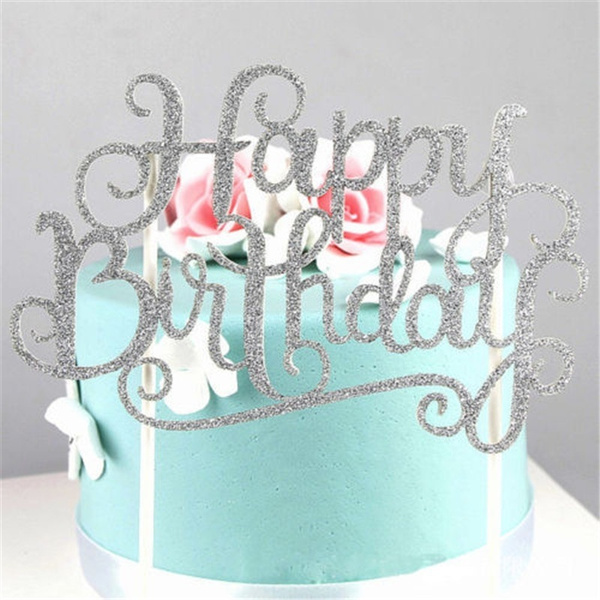 Happy Birthday Cake Topper Wedding Arcylic Cake Topper | Wish