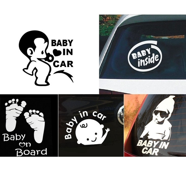Cute Car Decal / Vinyl Baby In Car Baby on Board Safety Sign Sticker | Wish