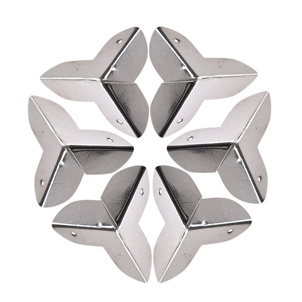8PCS Vintage metal Decorative Corner Bracket for Chest Case Box Gainer ...
