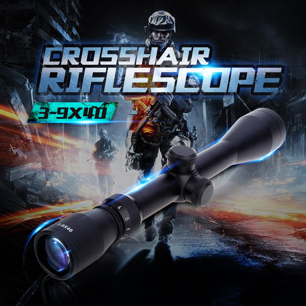 3-9x40 Tactical Target-like Crosshair Reticle Riflescope for Shotgun ...