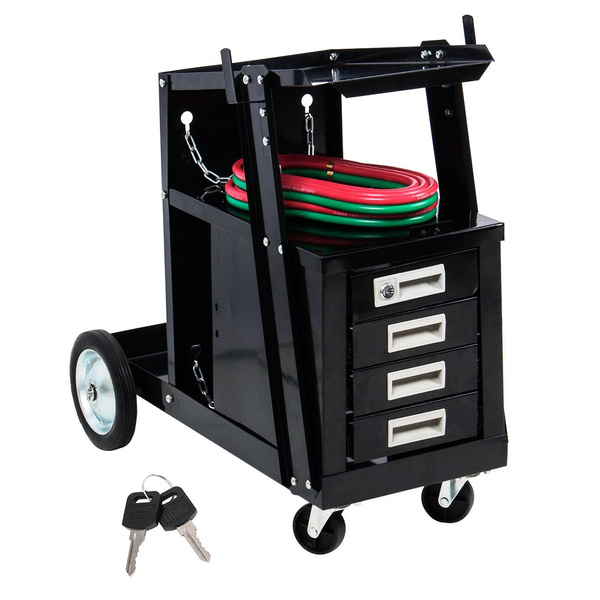 Universal Welding Cart w 4 Drawer Cabinet MIG TIG ARC Plasma Cutter ...