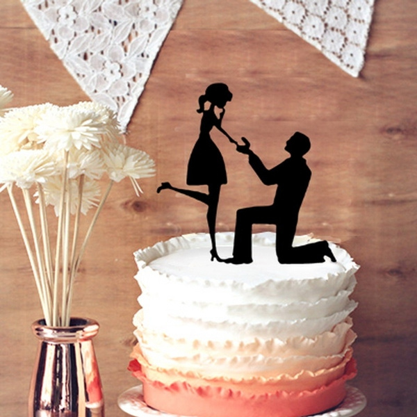 Proposal Cake Topper-Will You Marry Me Cake Topper, Fiance & Fiancee ...