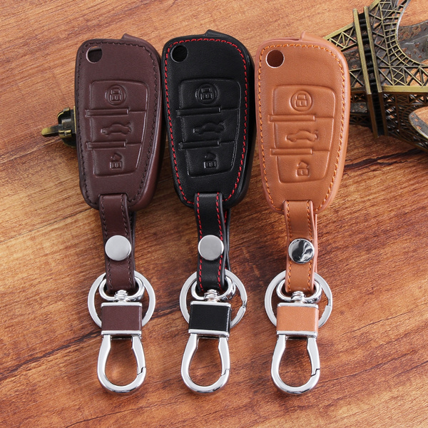 Car Key Cover Case Leather for Audi Sline A3 A5 Q3 Q5 A6 C5 C6 A4 B6 B7 ...