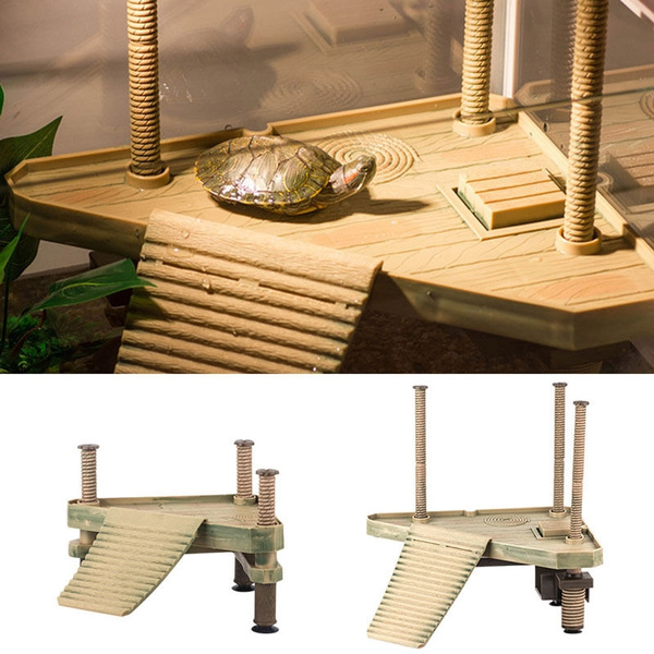 Reptiles Floating Platform Pier with Ramp Ladder Terrarium Tank ...