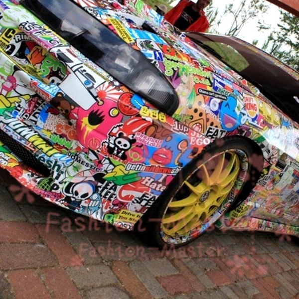 48cmX22cm CARTOON GRAFFITI Car Sticker BOMB WRAP SHEET DECAL STICKER | Wish
