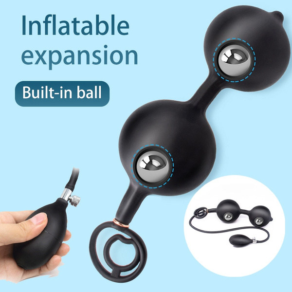 1pcs Soft Huge Inflatable Silicone Anus Plug Dildo Pump Anus Dilator Expandable Prostate ...