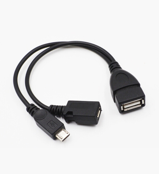 Y OTG Adapter USB Cable Splitter HOST Power NEW Female To Micro Male ...