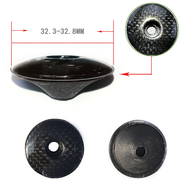 Bike Bicycle Cycling 1-1/8 MTB Carbon Fiber Headset 28.6mm Stem Top Cap ...