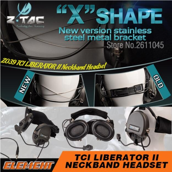 Z Tactical Pilot Headset Comtac TCI Liberator II Neckband Sordin ...