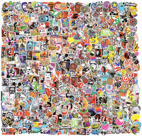 Car Sticker on Car Laptop Sticker Decal Skateboard Doodle Sickers | Wish