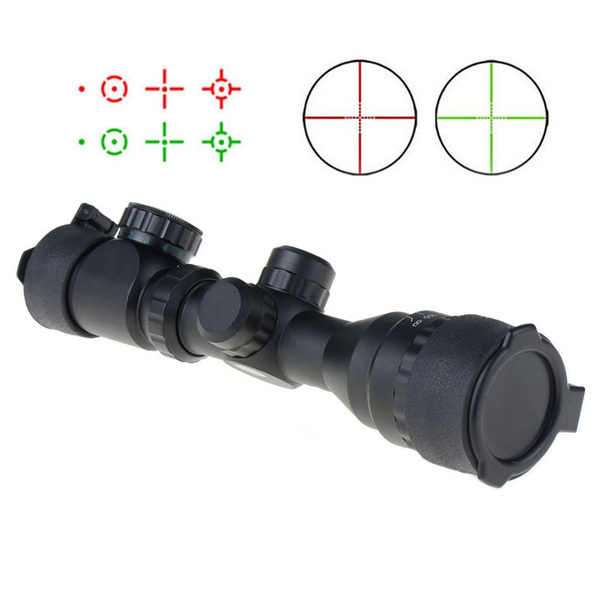 Reflex 2-6x32 Tactical Red Green Mil-dot Sight Rifle Scope Rail Mount ...