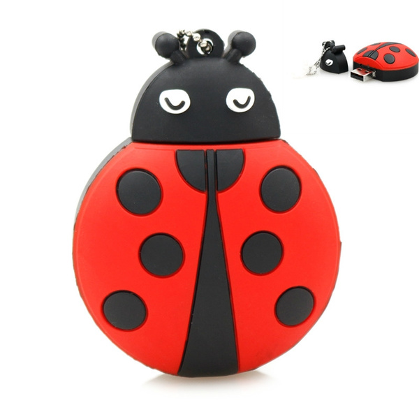 Real Capacity 32GB 64GB Cartoon Animal Ladybird Beetle Insect USB 2.0 ...