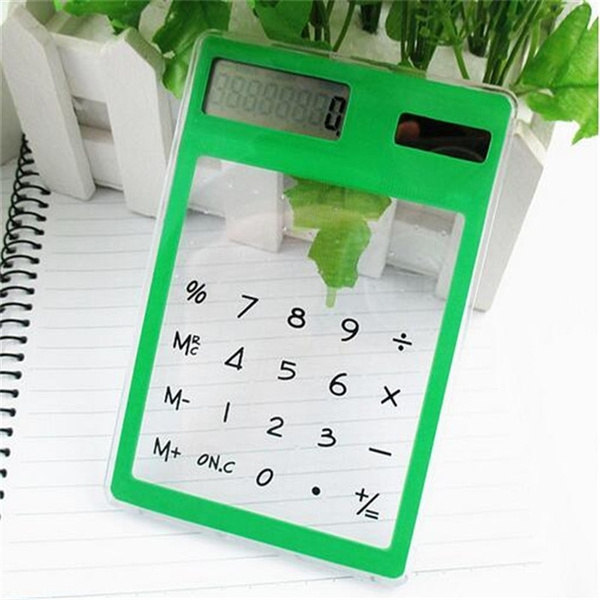 Latest Stylish Transparent Touch Screen Calculator Mini Ultra-thin Card ...