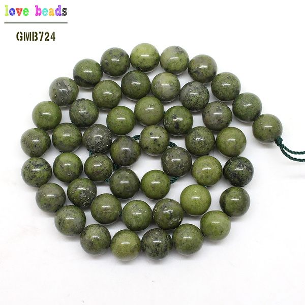 1pcs Natural Green Lapis Lazuli Round Loose Stone 6 8 10 mm Pick Size ...