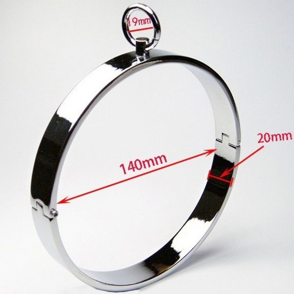 Metal Collar Restrict Chrome-plated Steel Collars Male Neck Ring Thick ...