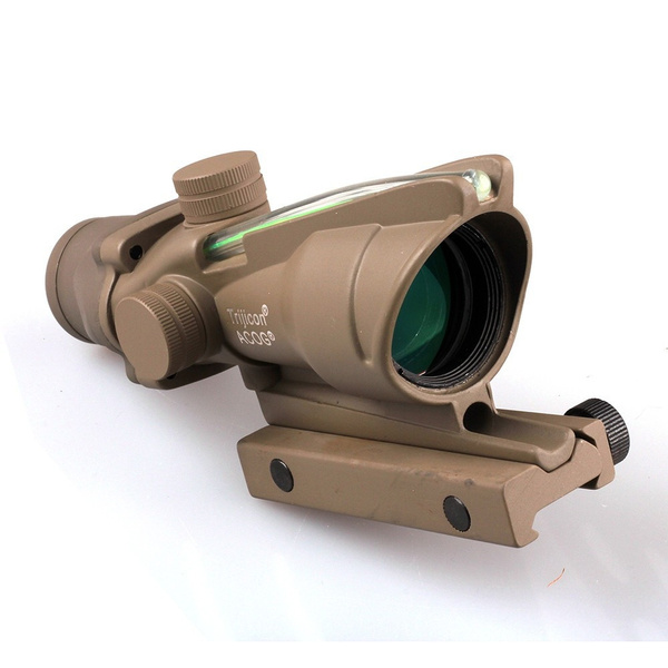 Tan Trijicon ACOG 4x32 Green Illuminated Crosshair .223 Ballistic ...