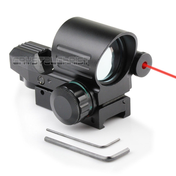 Combo Holographic 4 Reticles Green/Red Dot with Red Laser Dovetail ...