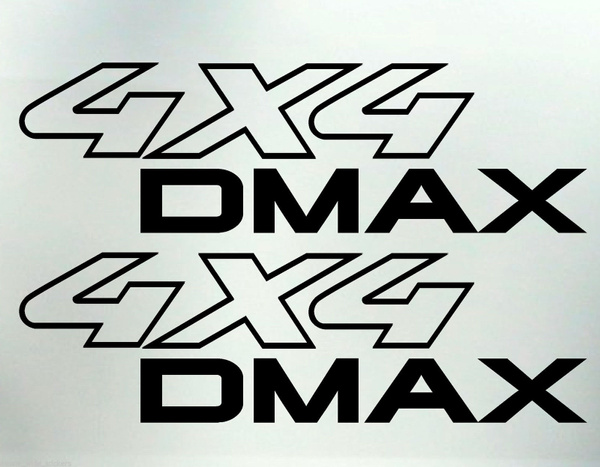 Car Sticker DMAX 4x4 dual cab ute canopy tray Car Stickers PAIR 200mm ...