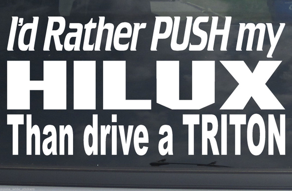 Car Sticker HILUX PUSH 4x4 dual cab ute Funny Stickers 200mm | Wish