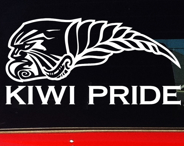 NZ KIWI PRIDE WARRIOR KORU FERN NEW ZEALAND MAORI Car 4x4 Vinyl Sticker ...