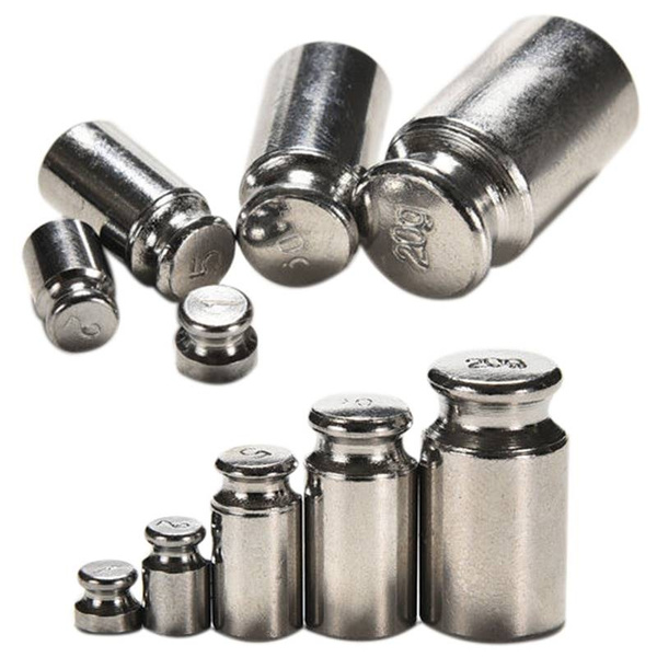5pcs 1g 2g 5g 10g 20g Grams Precision Chrome Weights Scale Calibration ...