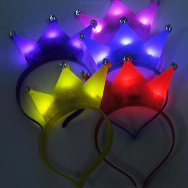 Light-Up Glow Princess Tiara Crown LED Blinking Headband Birthday Party ...