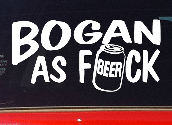 BOGAN AS Aussie BNS Redneck Country Ute Funny Stickers 200mm | Wish