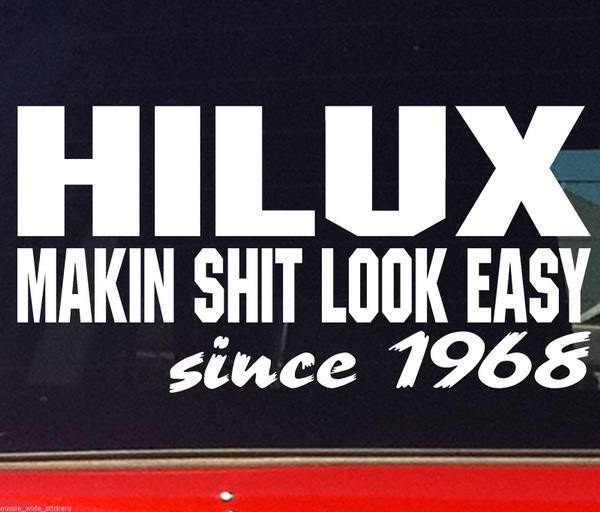 HILUX EASY 200mm Funny BNS offroad 4x4 dual cab ute car Stickers | Wish