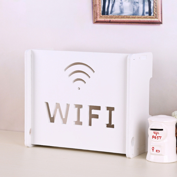 Clamshell Wireless Wifi Router Storage Box Shelves Living Room Set-top ...