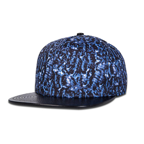 Hip hop Men Street Fashion Hat Blue Polyester PU Flat Adjustable ...