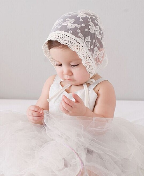 Baby Girls Princess Hats Bonnet Retro Cap Photography Cotton Palace ...