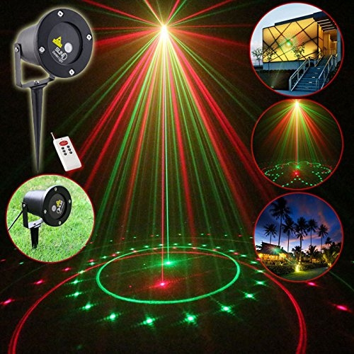 NEW SUNY Mini IR Remote Meteor Shower Outdoor Waterproof Red Blue Laser ...