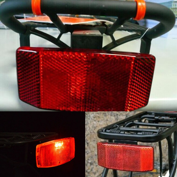 Bicycle Bike MTB Safety Red Warning Reflector For Disc Rear Carrier ...