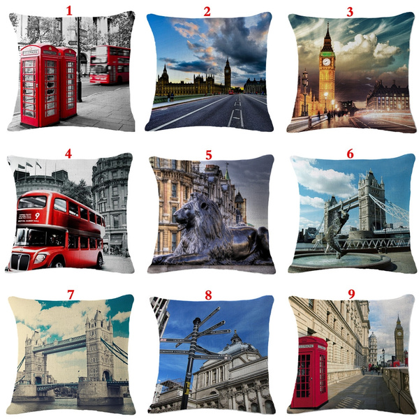 High-quality Personalized London Scenery Theme Printed Pattern Pillow ...