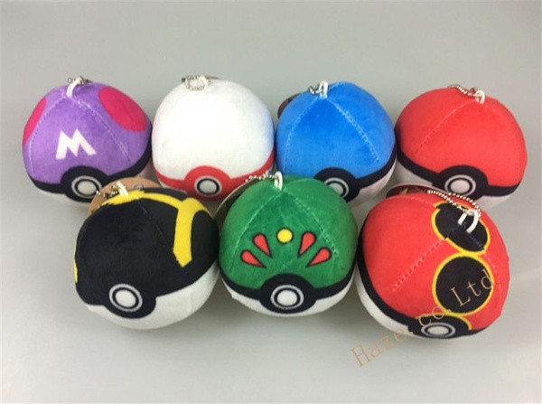 Pokemon Pikachu Pokeball Cosplay Stuffed Plush Poke Ball Toy Doll 7pcs ...
