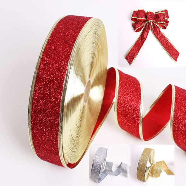 2M Glitter Ribbon Party Home Wedding DIY Decoration Gift Wrapping ...