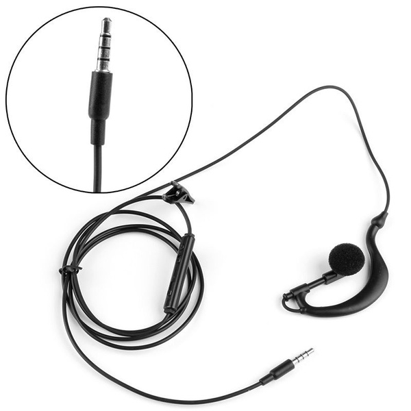 Single 3.5mm In-Ear Only Mono Earphone Earbud Headphone w/ Mic For ...