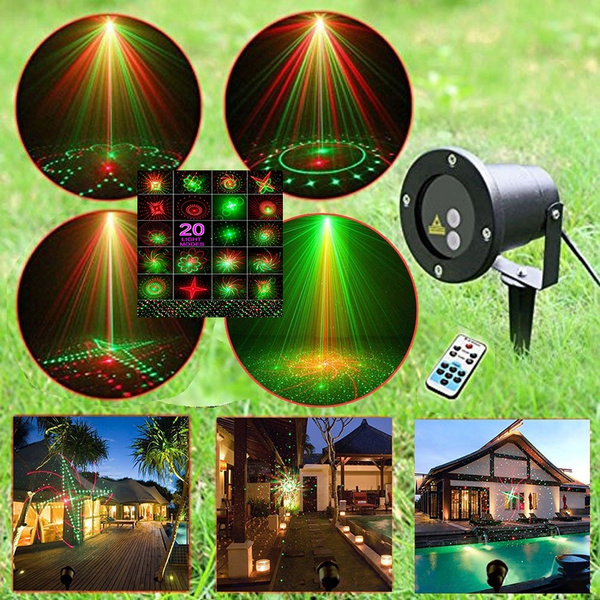 24 Patterns Outdoor Remote Laser Christmas Light Show Red & Green ...