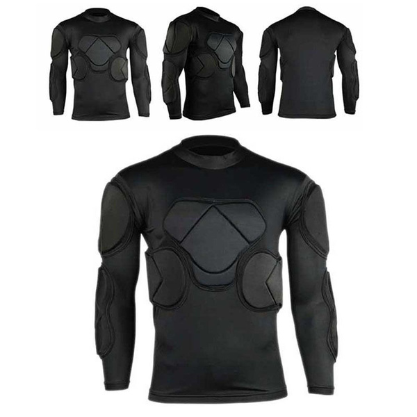 Men's Soccer Football Jersey Goal Keeper Goalie Padded Long Sleeve ...