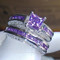 Princess Luxury 10Kt White Gold Filled Amethyst & CZ Gemstones Wedding ...